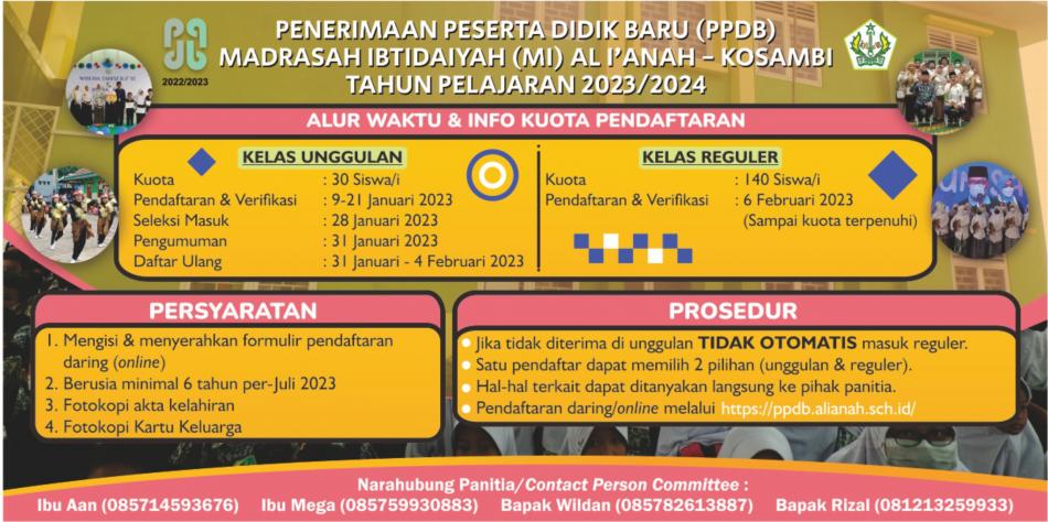 Sosialisasi PPDB Tahun Pelajaran 2023/2024 MI Al I`anah